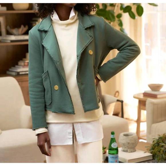 Frank & Eileen | Jackets & Coats | New Frank Eileen Mini Belfast Crop Peacoat In Rosemary | Poshmark